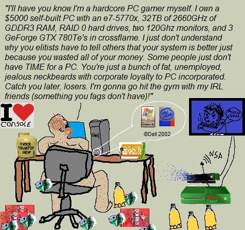Brothers, meet the fake PC gamer. Seen in nearly any comment page about ...